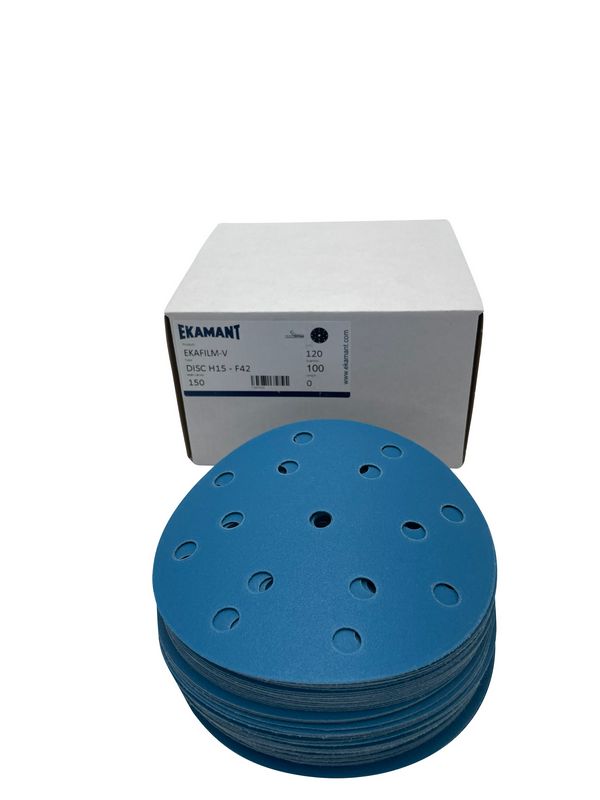 Ekamant Sliberondel EKA FILM-V 150 mm 15h K80, á 100 stk | Carl Ras