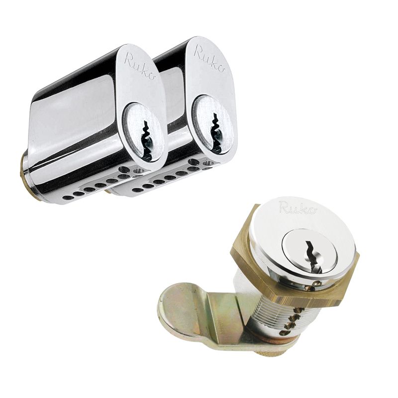 Assa Abloy Cylindersæt 2xRD1660+RD1607 rsl m/3 nøgler | Carl Ras