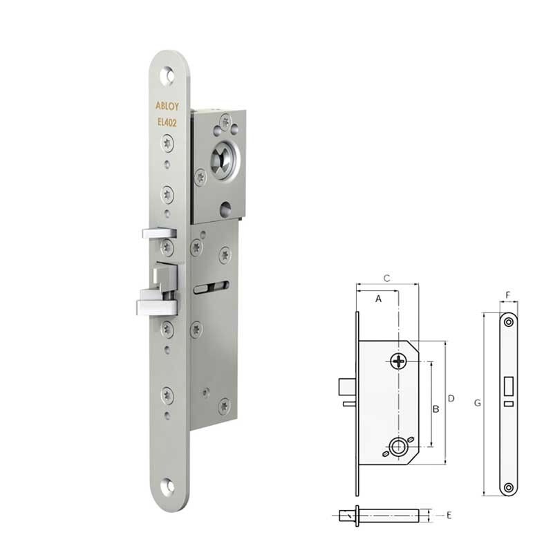 Assa Abloy Magnetlås EL402 retvendt 12-24V DC m/EA307 | Carl Ras