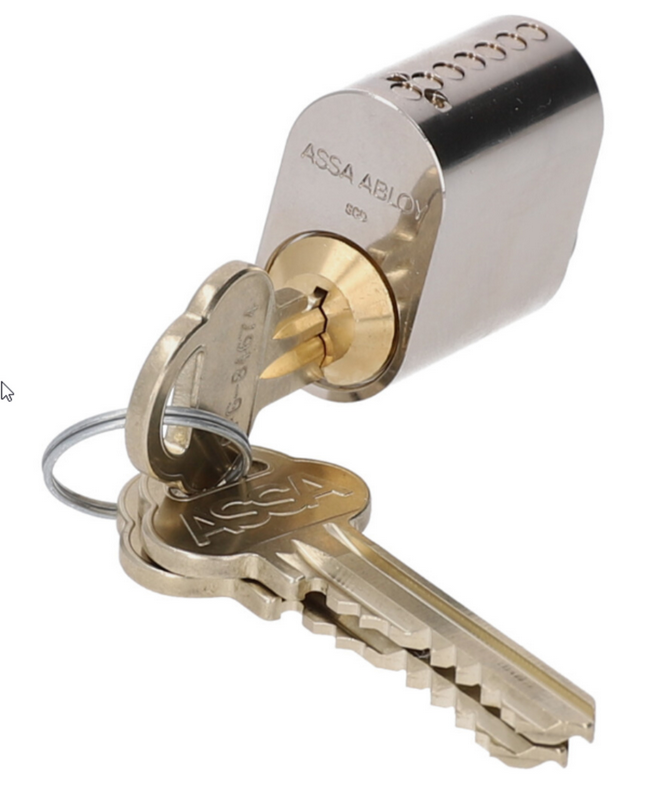 Assa Abloy Cylinder 701 KR m/3 nøgler | Carl Ras