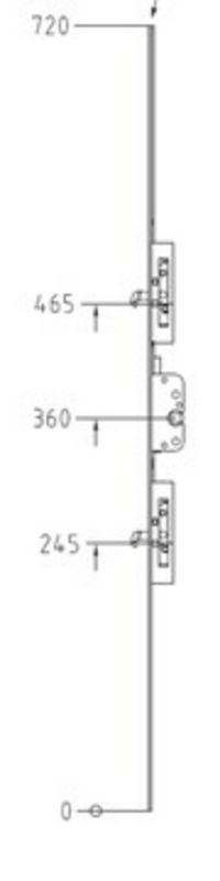 Fix Paskvil L=720x16 mm D25mm GH360 H6 Kolv=245-465mm | Carl Ras