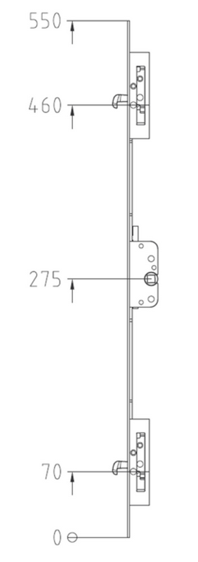 Assa Abloy Paskvil FIX S2111-6122 750x16mm H6 kolver d25 (990 mm ...