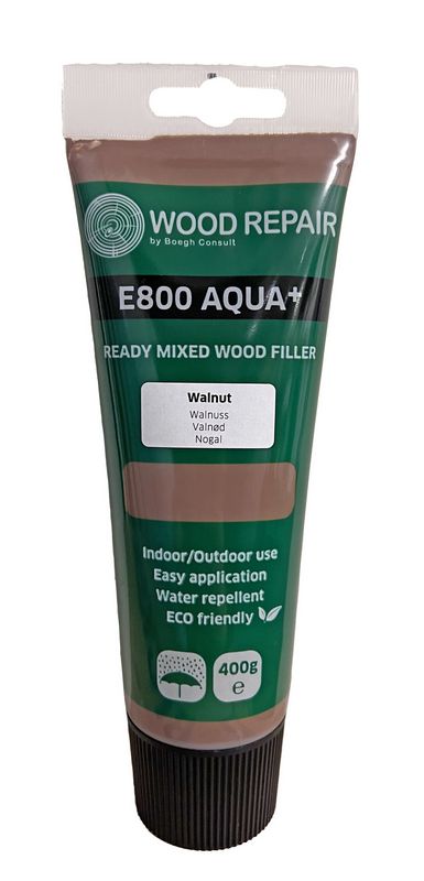 Wood Repair Spartelmasse Wood Mastic E800, valnød, vandafv, 400g | Carl Ras