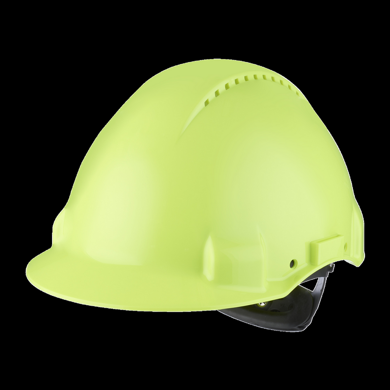 3M Sikkerhedshjelm G3000 vent. m/UV & skrue, Hi-vis Gul | Carl Ras