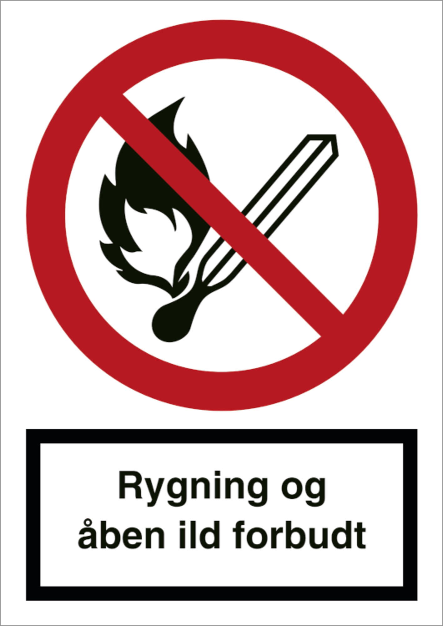 JO Safety Skilt "Rygning og åben ild forbudt" | Carl Ras