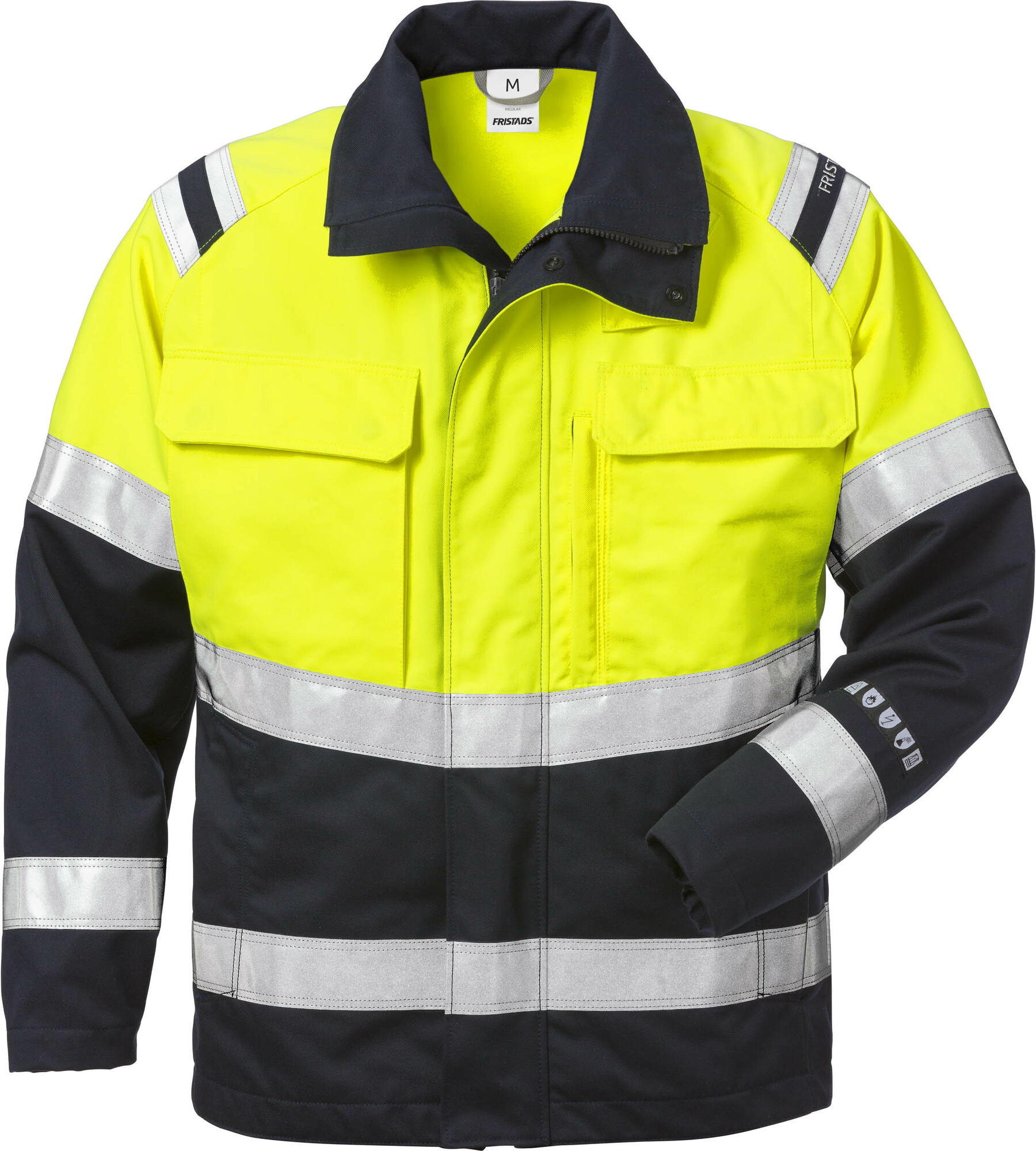 Fristads Arbejdsjakke Hi-Vis 120929 Gul/marine, str. L | Carl Ras